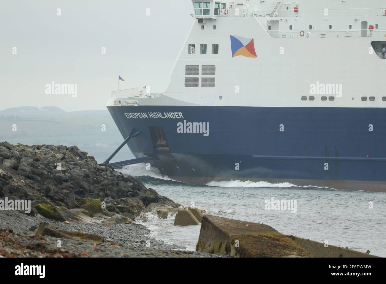 P&O Ferries European Highlander arrives in Cairnryan after crossing the ...