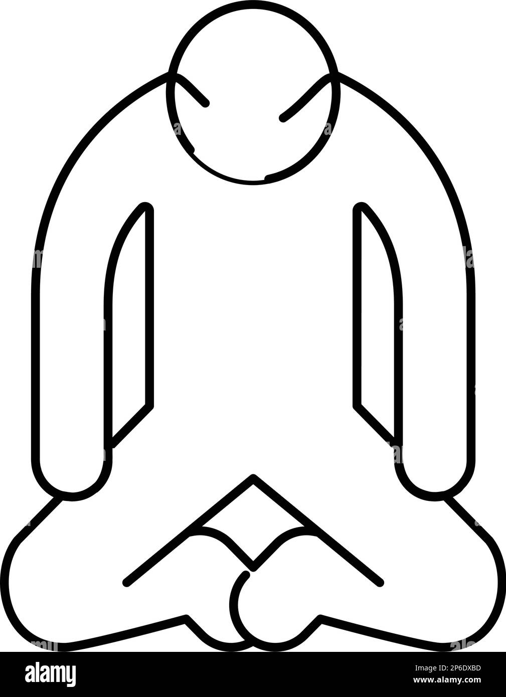 depression people silhouette line icon vector illustration Stock Vector ...