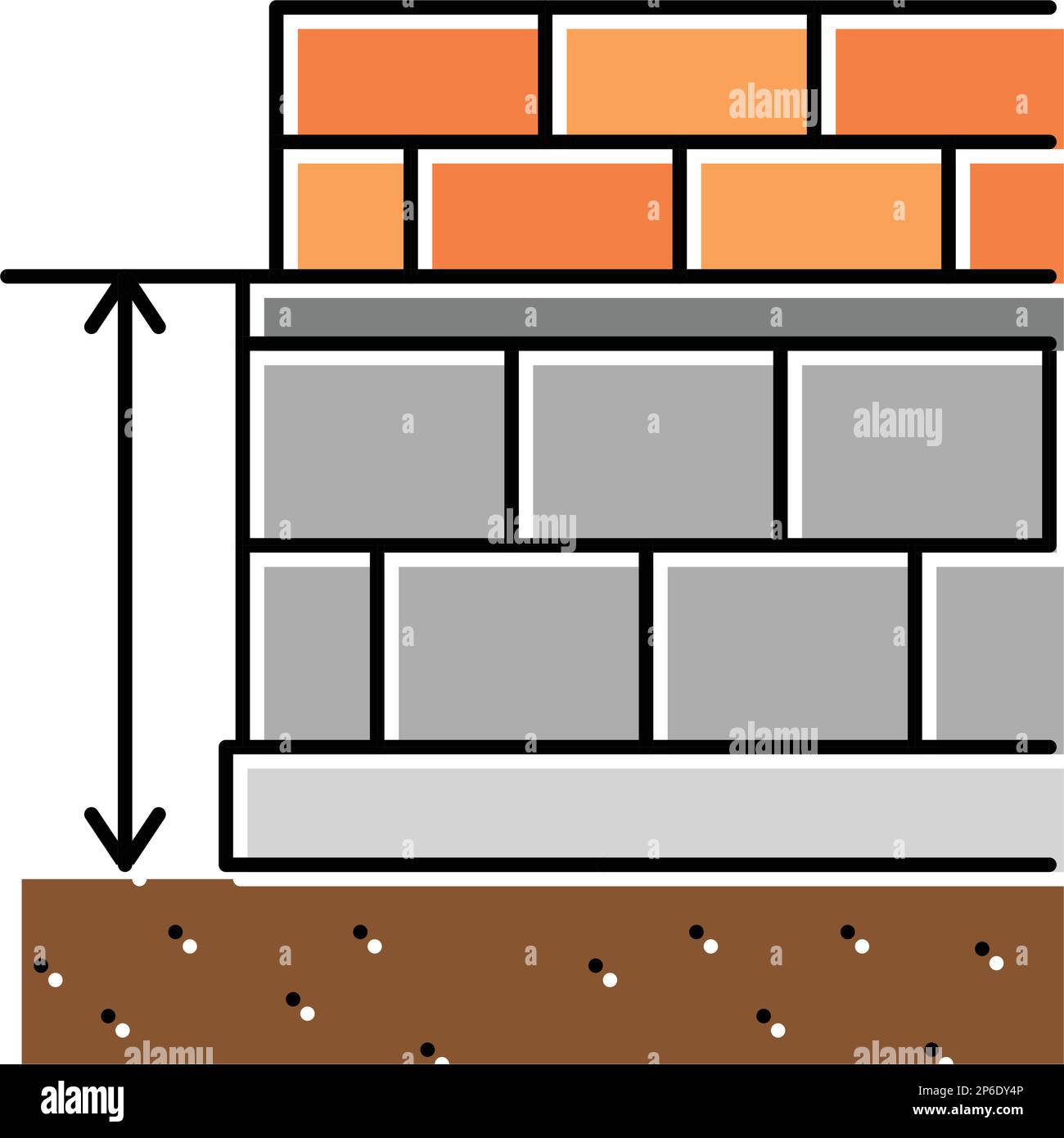 plinth level building house color icon vector illustration Stock Vector ...