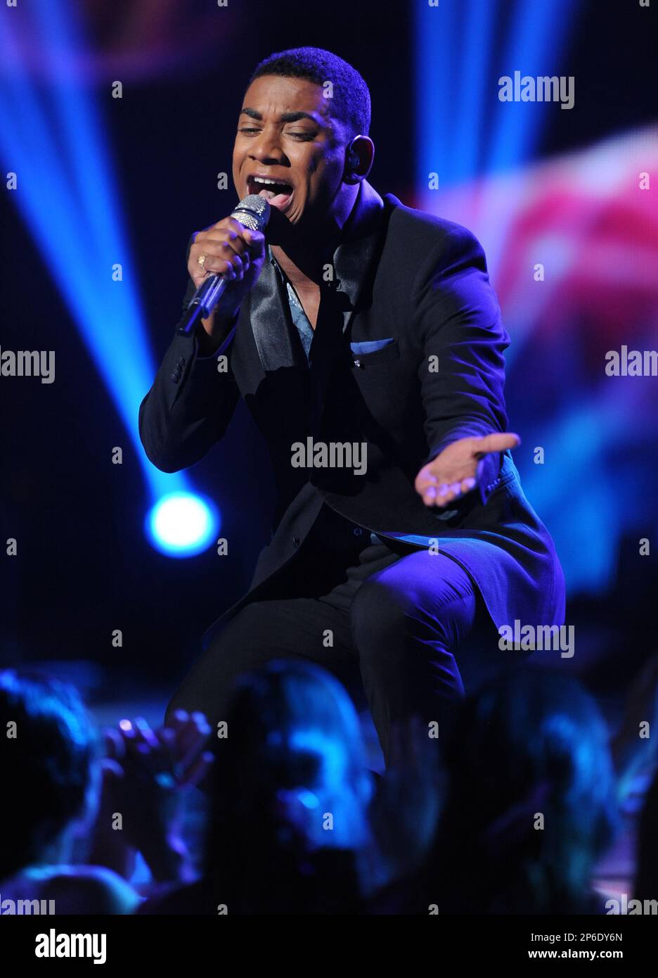 HOLLYWOOD, CA - MAY 16: Contestant Joshua Ledet performs onstage at FOX ...