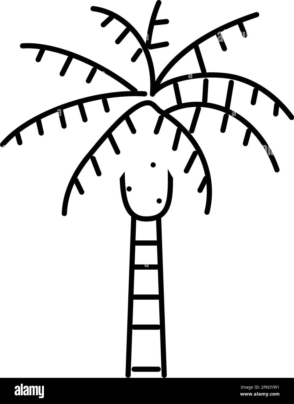 queen palm tree line icon vector illustration Stock Vector Image & Art ...