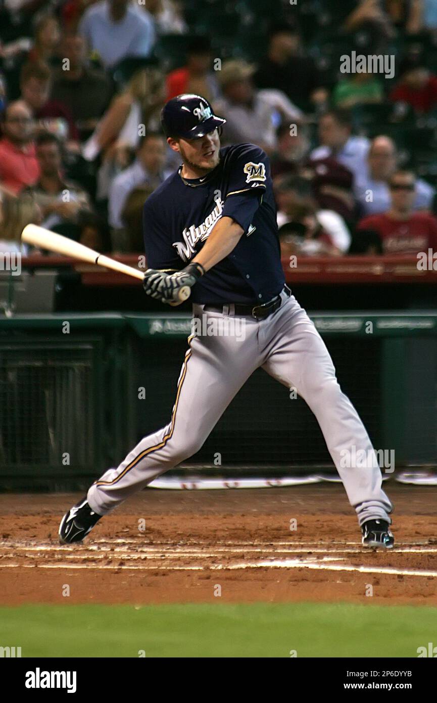 MAY 16 2012: Milwaukee Brewers right fielder Corey Hart #1 swings at a ...