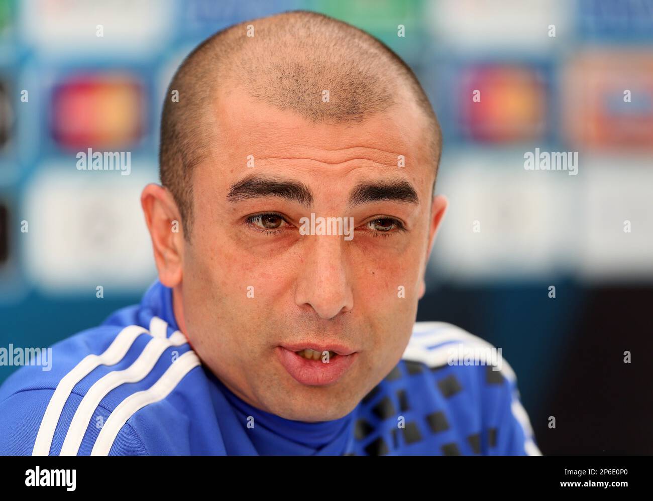 Chelseas Roberto Di Matteo during his press conference..Champions ...