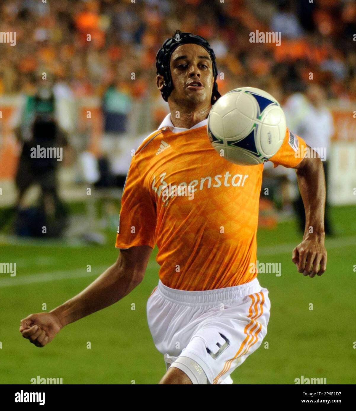 May 15, 2012: Calen Carr #3 of the Dynamo settles ball during the ...