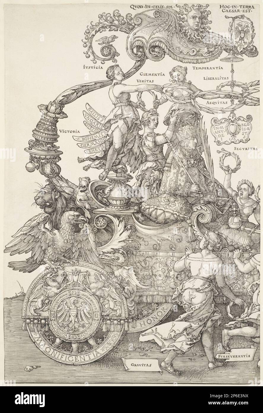Albrecht Dürer, The Great Triumphal Chariot: Left Part of the Chariot ...