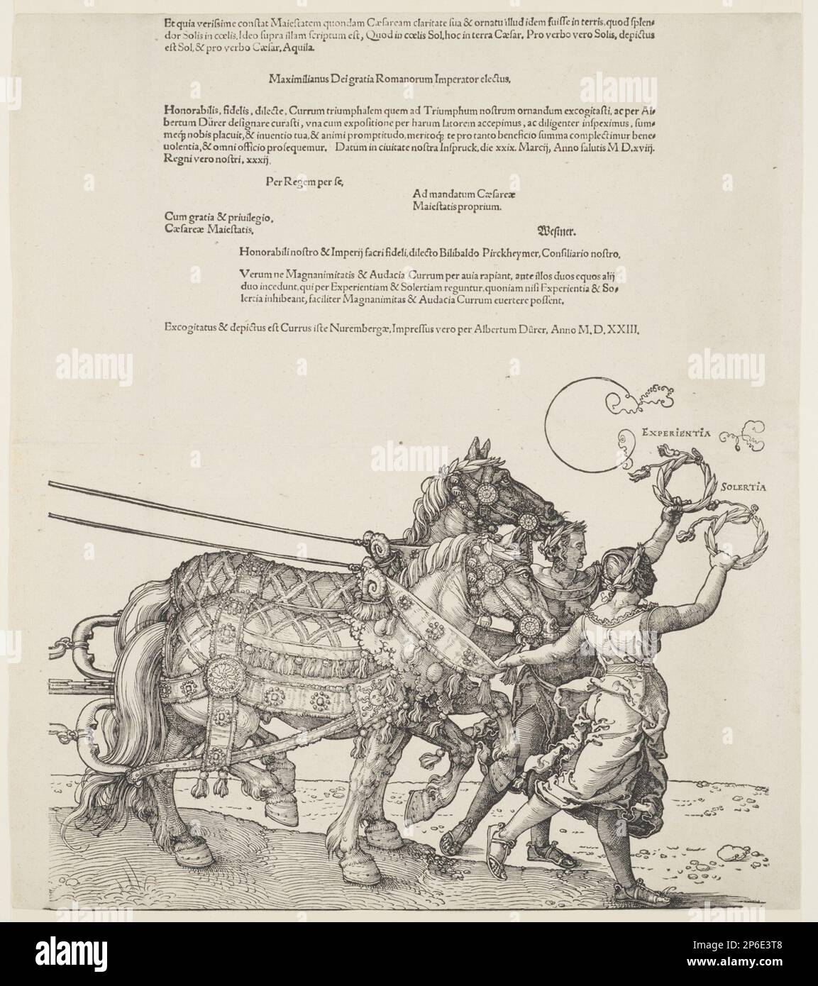 Albrecht Dürer, The Great Triumphal Chariot: Experientia and Solertia ...