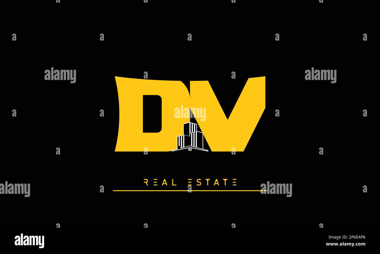 Real Estate letters Initials Monogram logo DV , VD Stock Vector Image ...