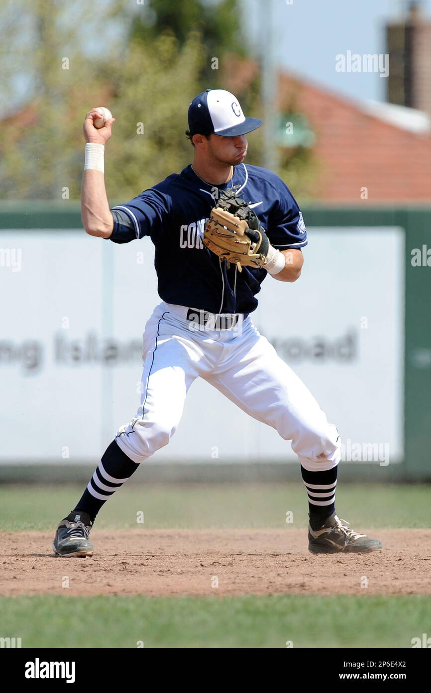 Connecticut Huskies infielder Tom Verdi (12) during game against the St ...