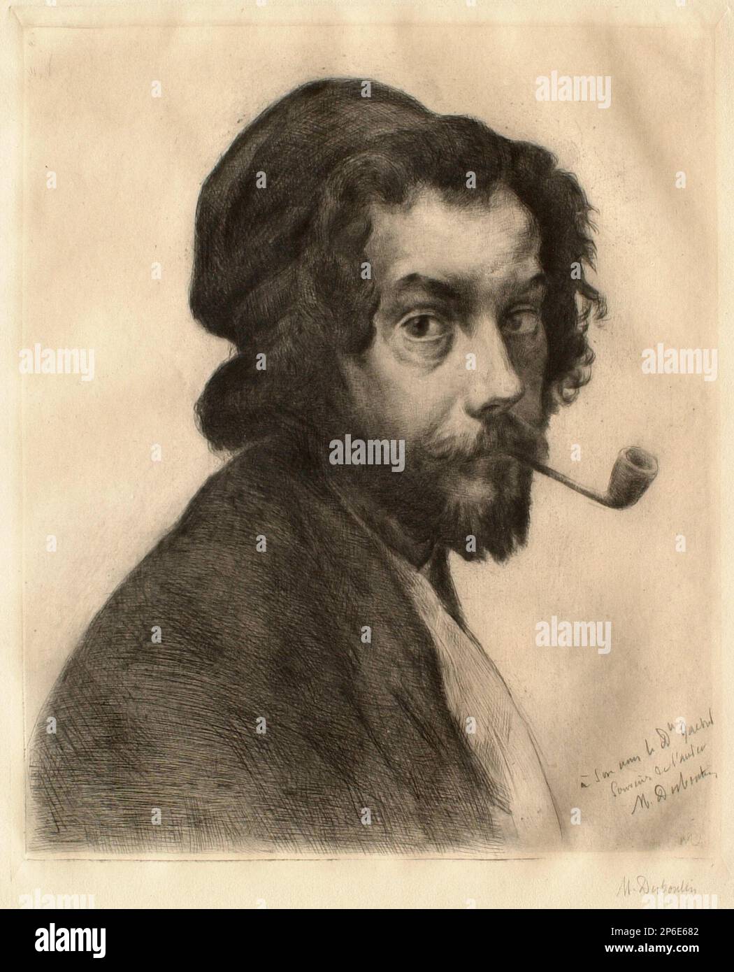 Marcellin Desboutin, Self Portrait, 1879, etching on paper Stock Photo ...
