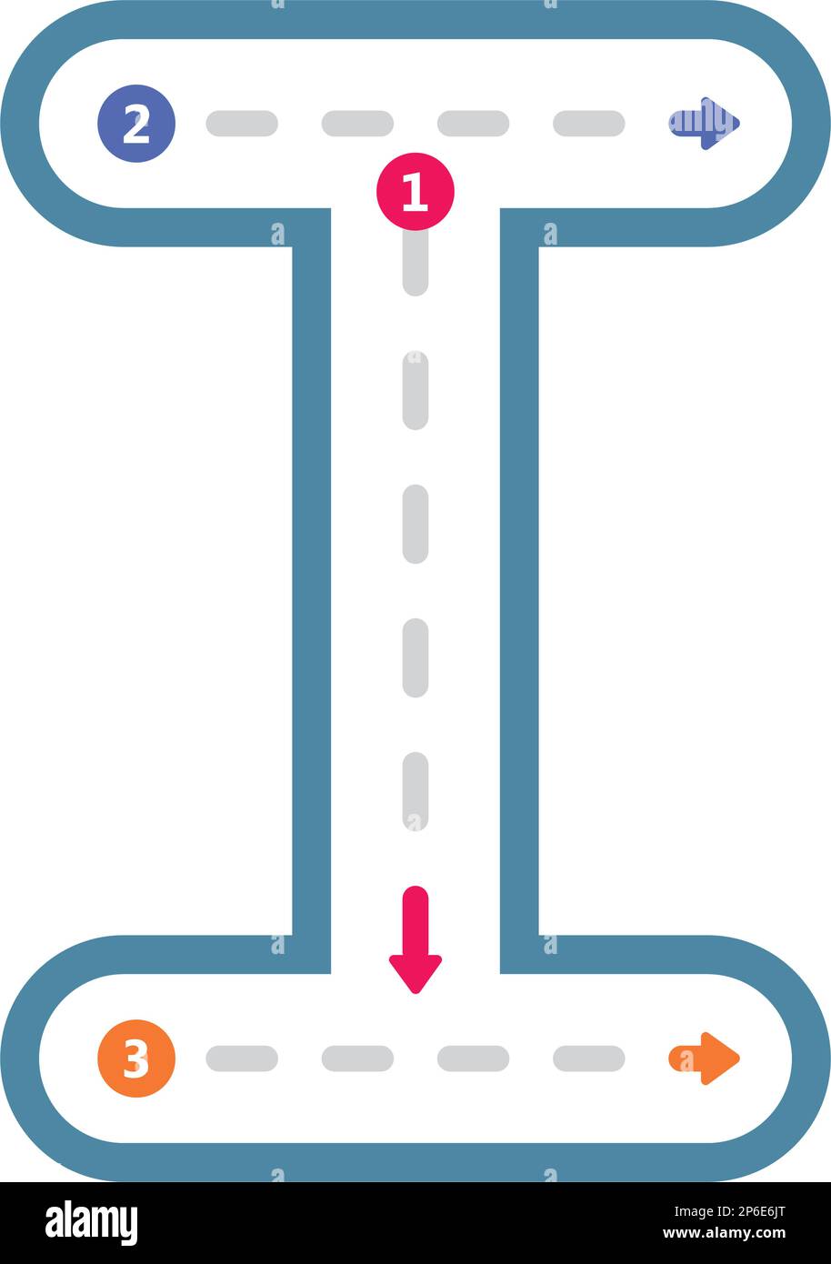 Tracing alphabet letter I uppercase prewriting dotted line element for ...