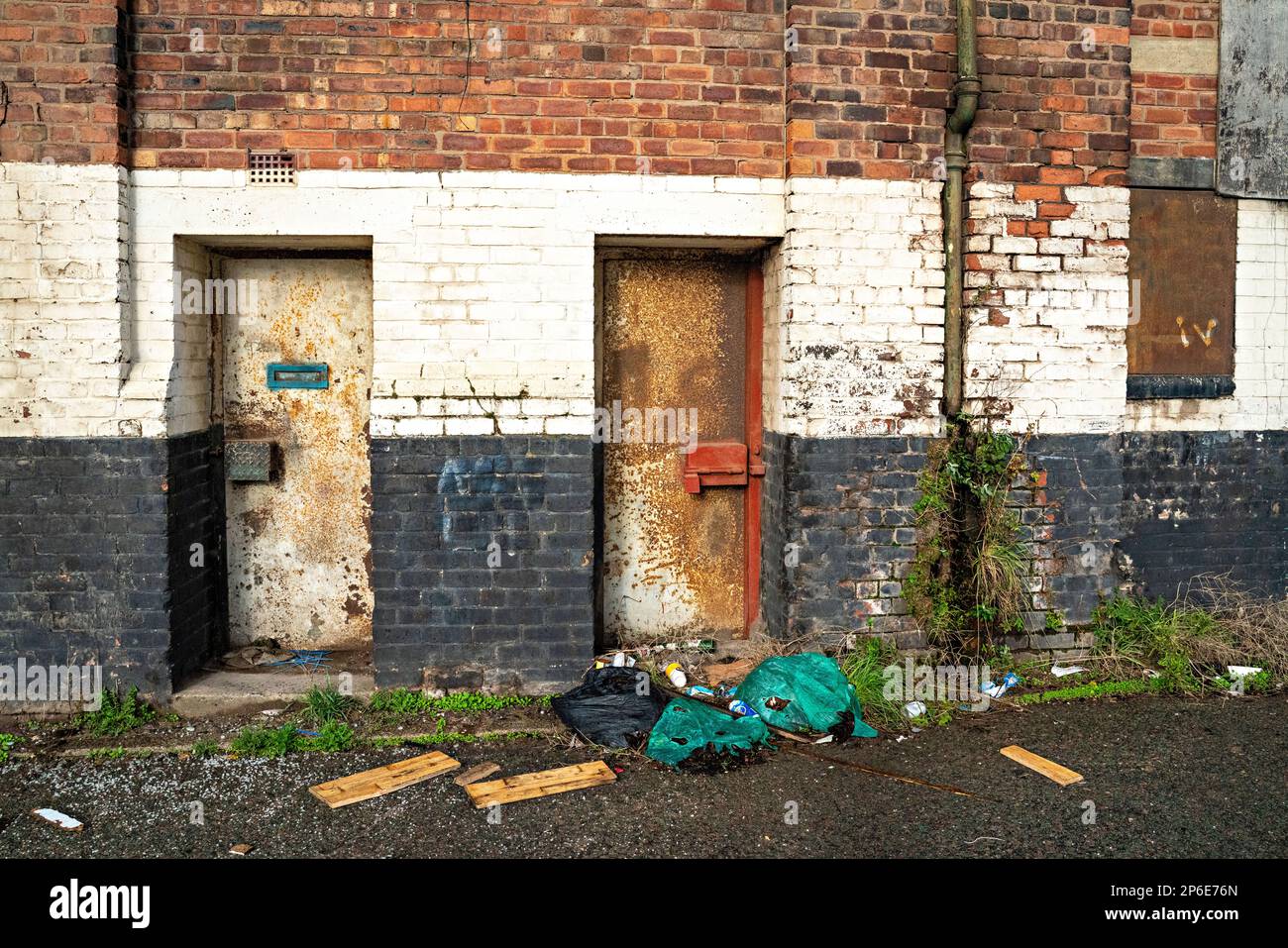 Elevation of Dockland Warehouse, Liverpool, UKshipping, distribution ...