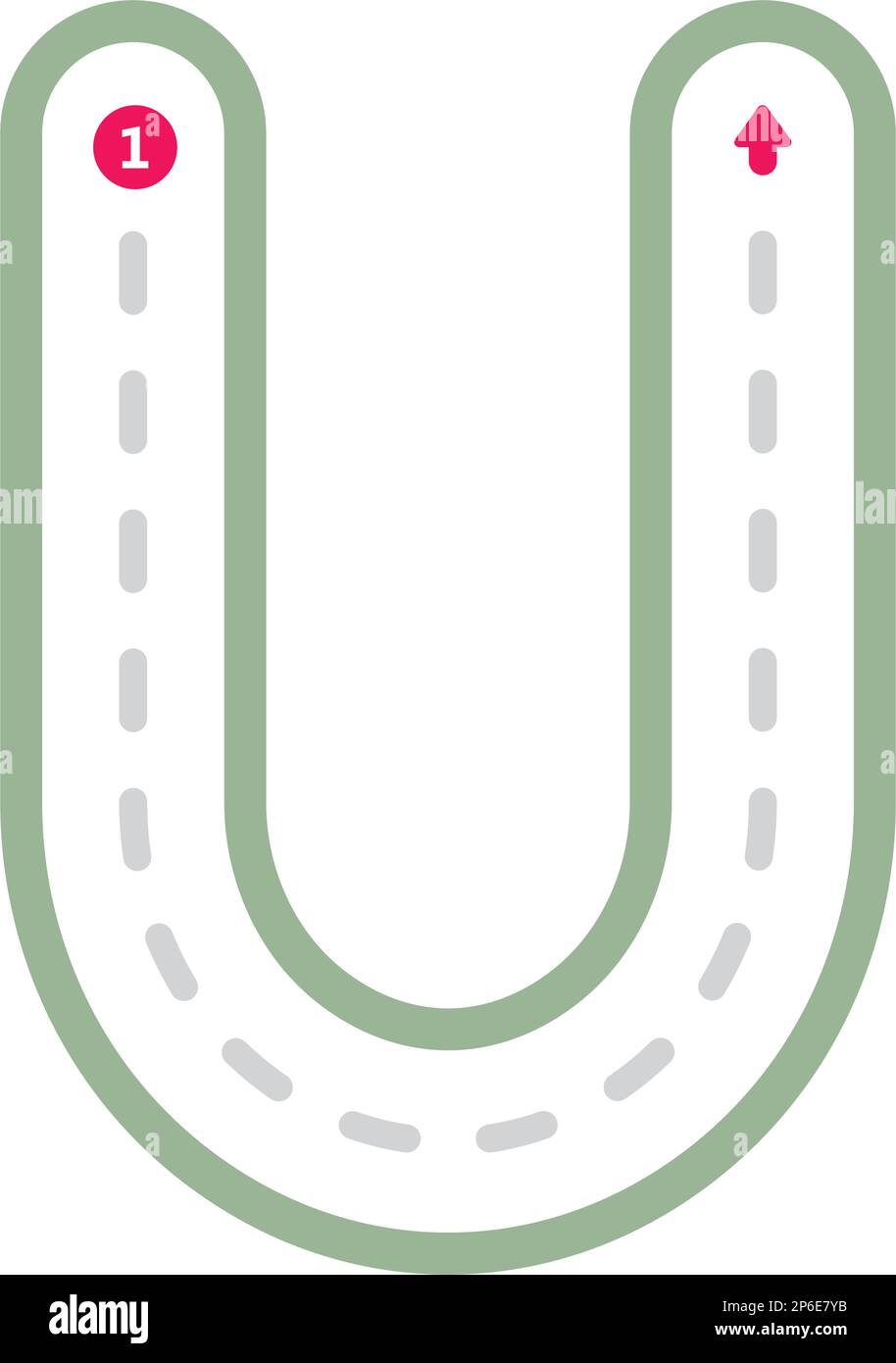 Tracing alphabet letter U uppercase prewriting dotted line element for ...