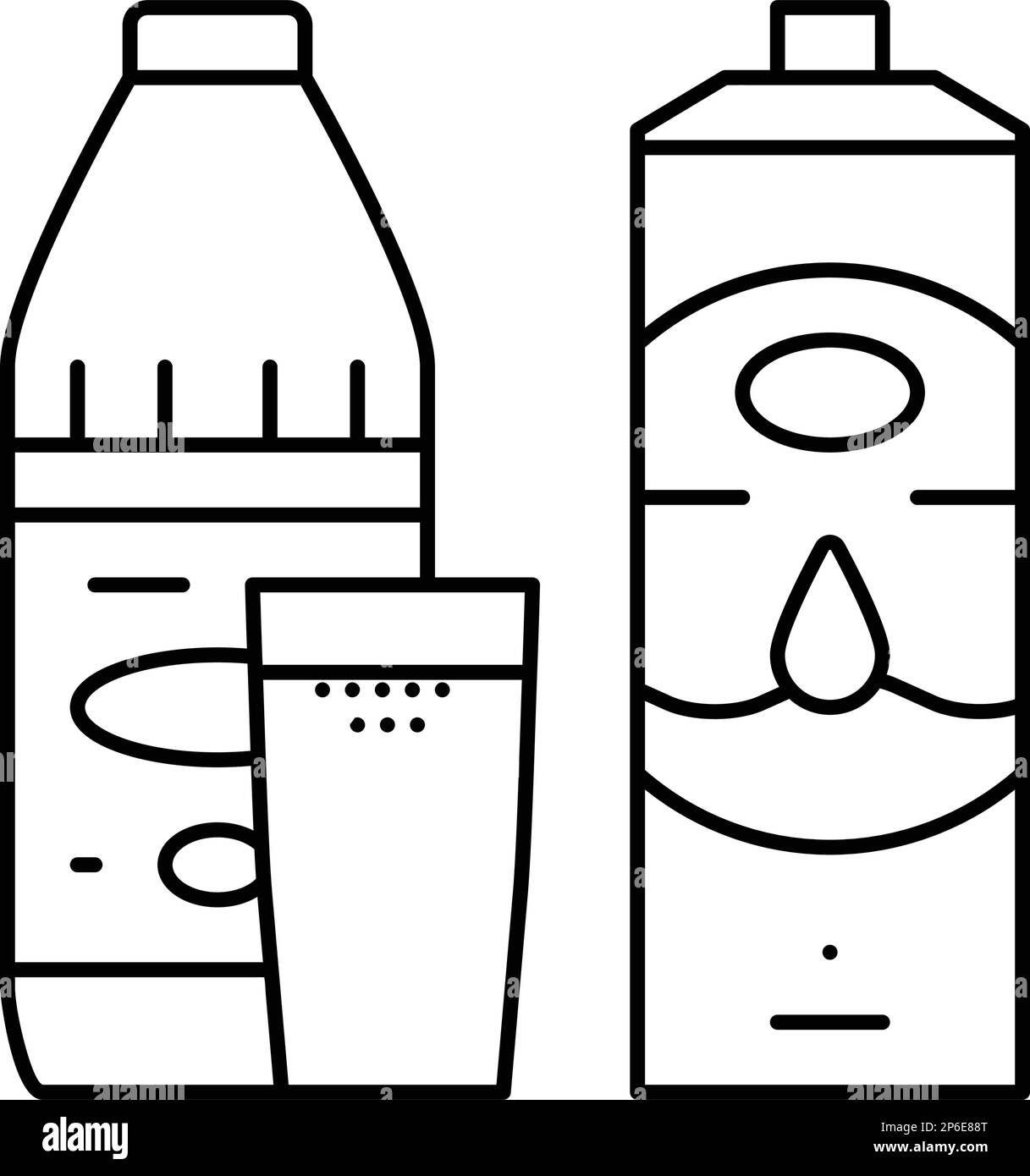 kefir milk product dairy line icon vector illustration Stock Vector ...