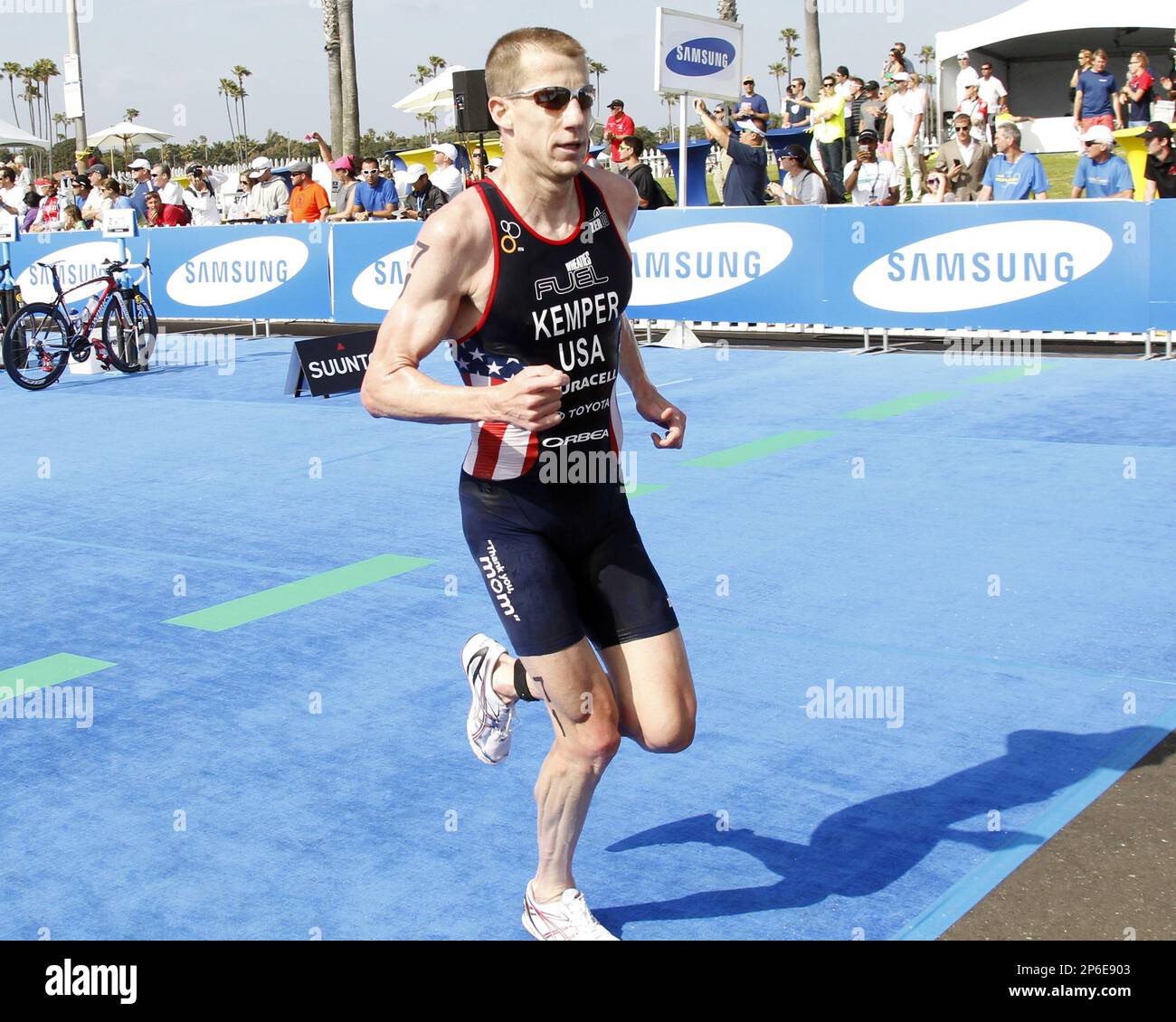 Hunter Kemper, of Colorado Springs, CO, at the ITU World Championship ...