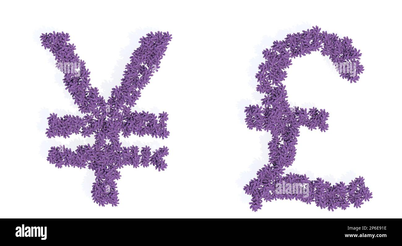 Concept or conceptual set of beautiful blooming lupine bouquets forming ...