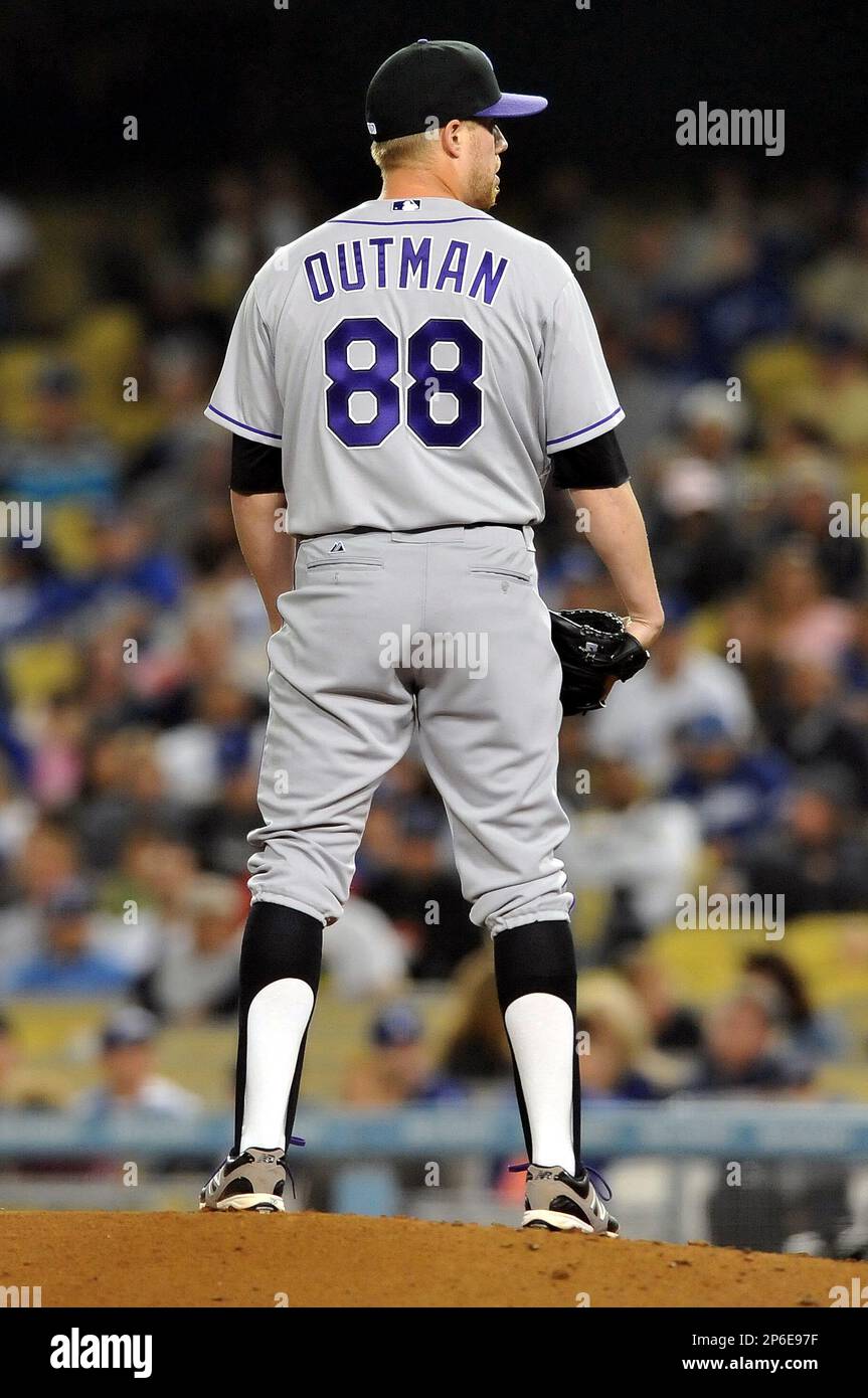 May 12 2012 Los Angeles, CA..Rockies' Josh Outman #88 in action during ...