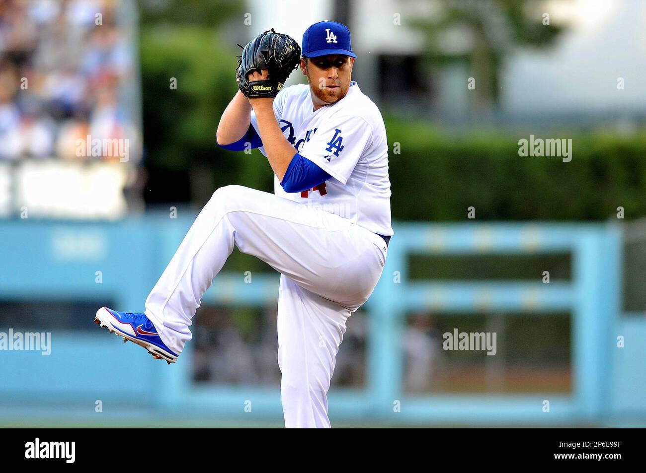 May 12 2012 Los Angeles, CA..Dodgers' Aaron Harang #44 in action during ...