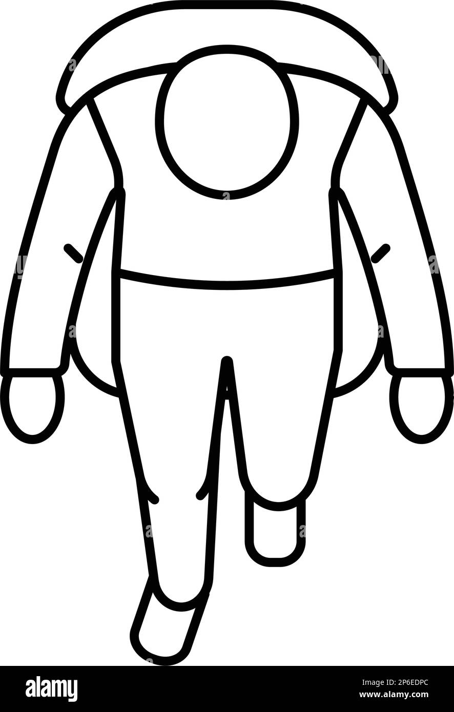 people sitting on a chair top view line icon vector illustration Stock ...