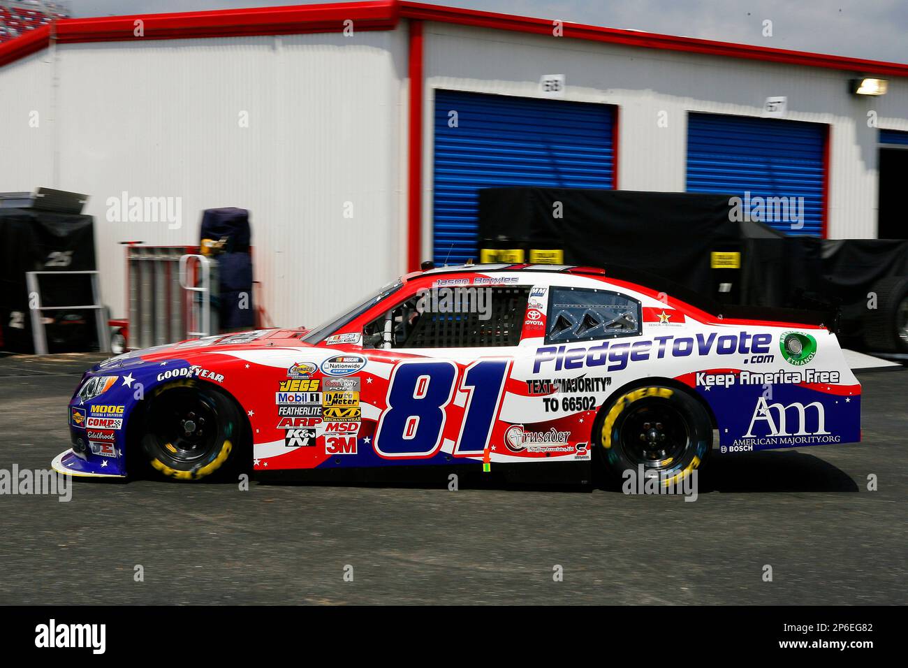 Jason Bowles during practice for Saturday's NASCAR Nationwide Series ...