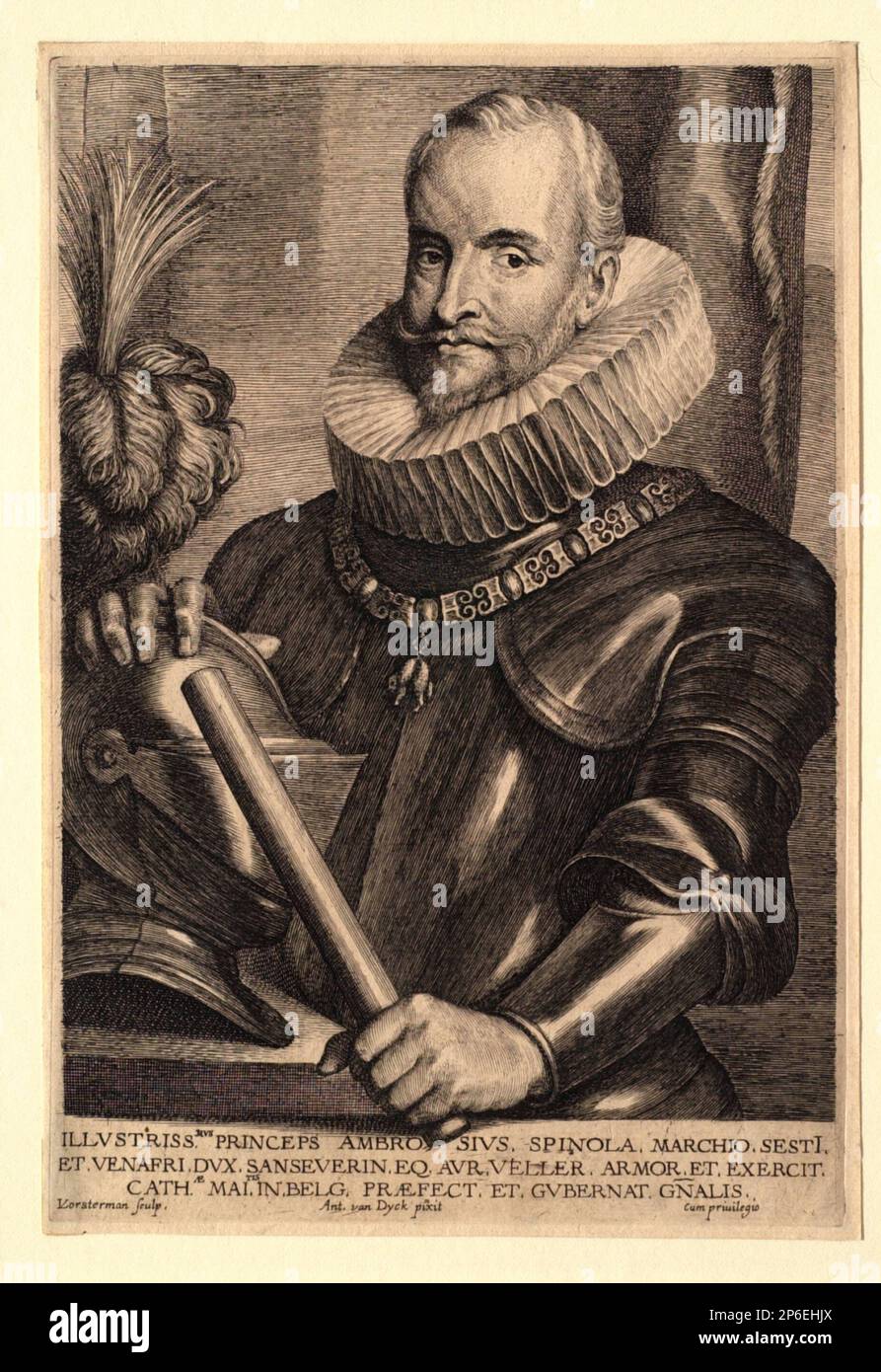 Lucas Vorsterman, Ambrogio Spinola (1571-1630), General of the Spanish ...