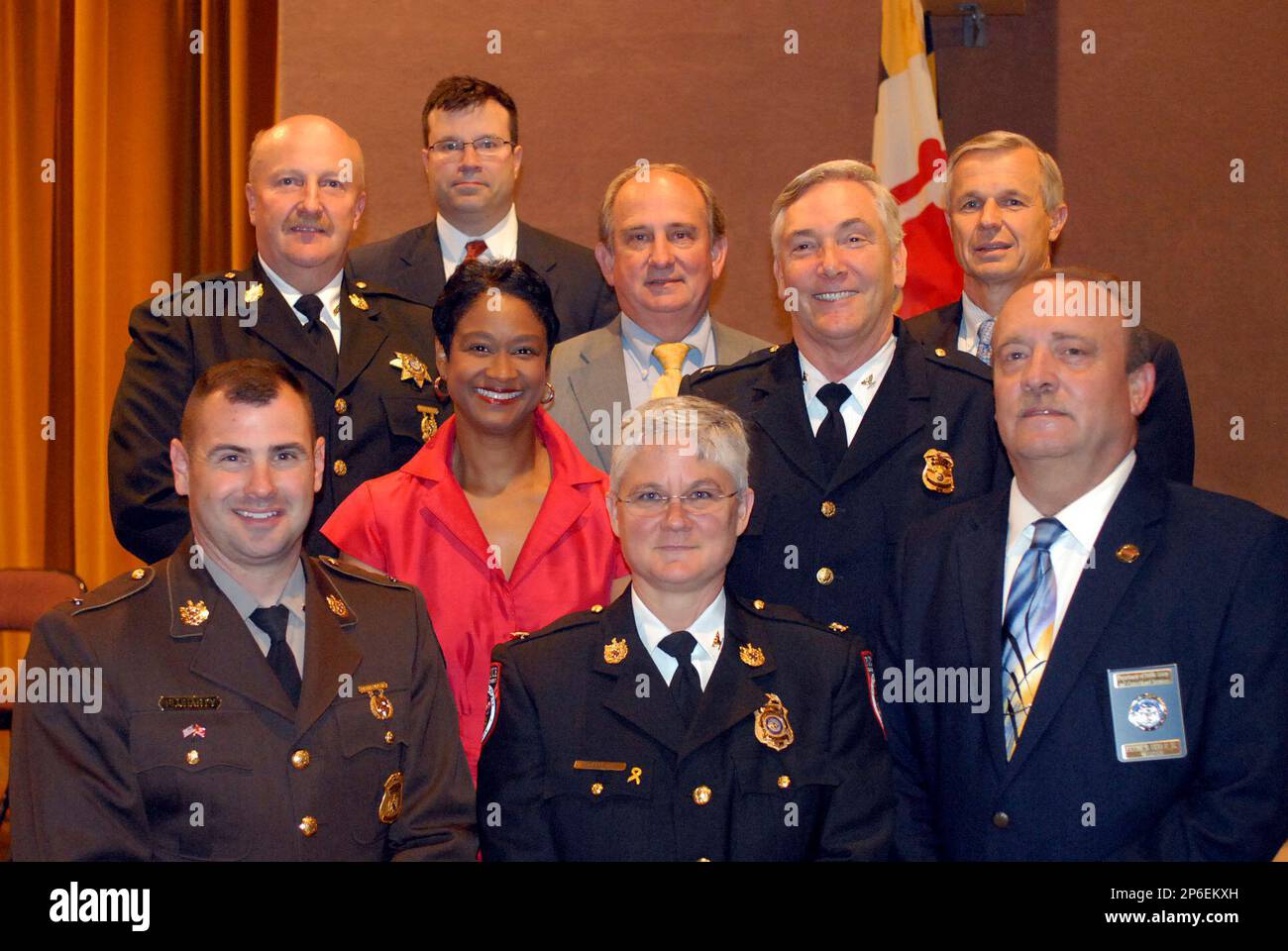 Presenters, from front left, Maryland State Police Lt. Michael Fluharty ...