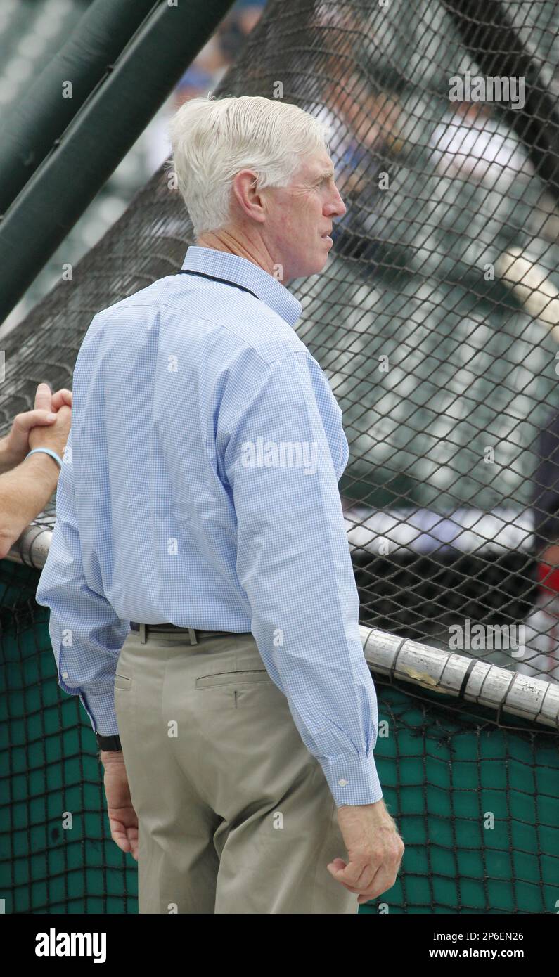 Atlanta Braves owner Ted Turner watches batting practice prior to the ...