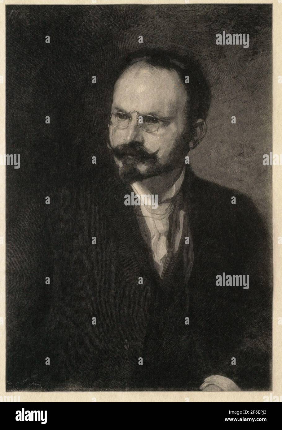 Henry Wolf, Portrait of Henry Wolf, c. 1905-06, wood engraving on paper ...