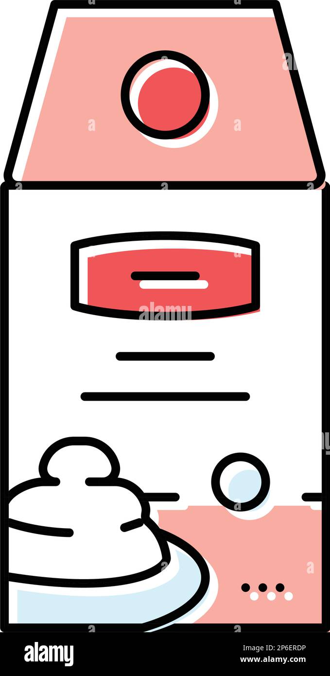 cream milk product dairy color icon vector illustration Stock Vector ...