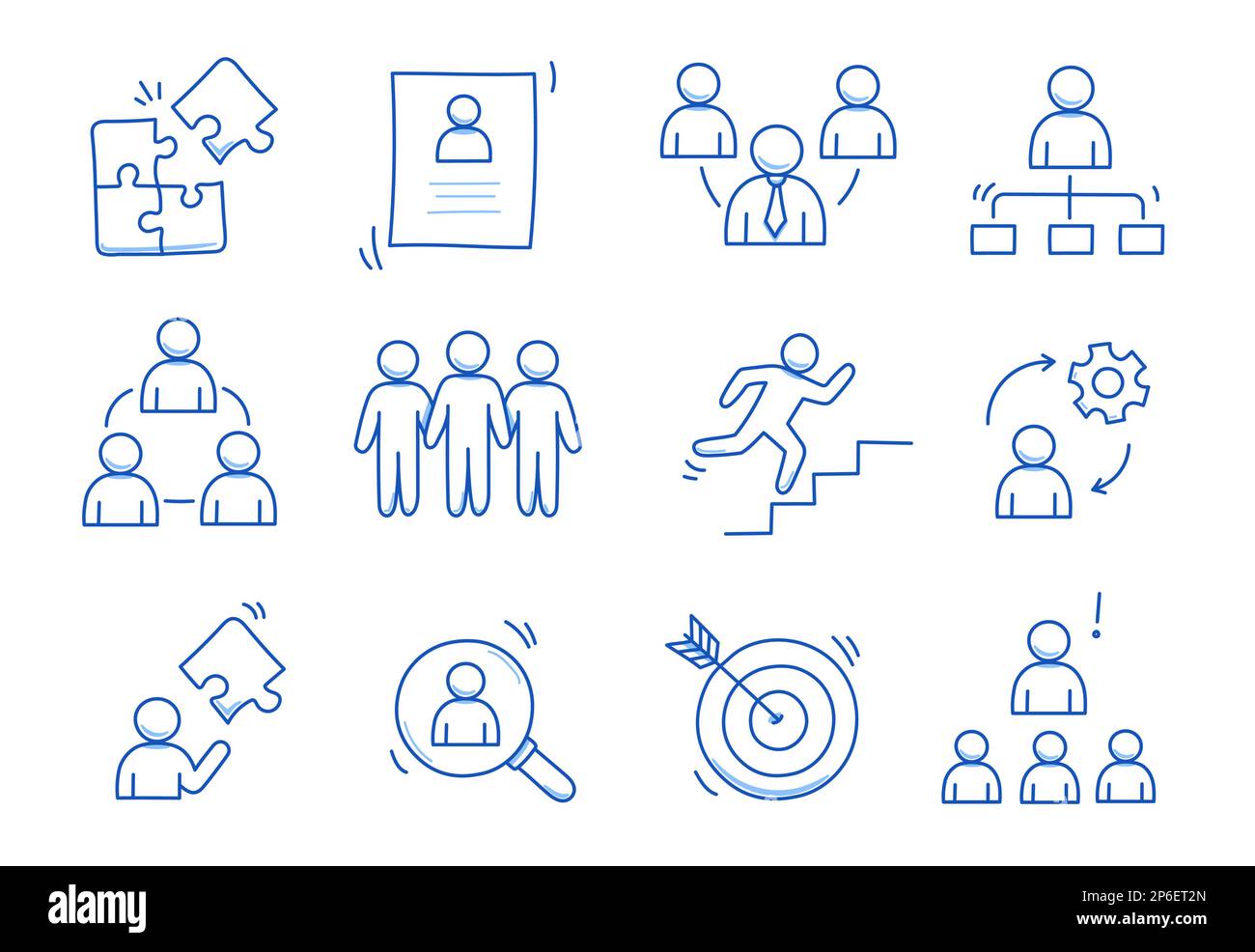 Doodle business team icon set. Doodle teamwork people community, office ... Doodle business team icon set. Doodle teamwork people community, office ...