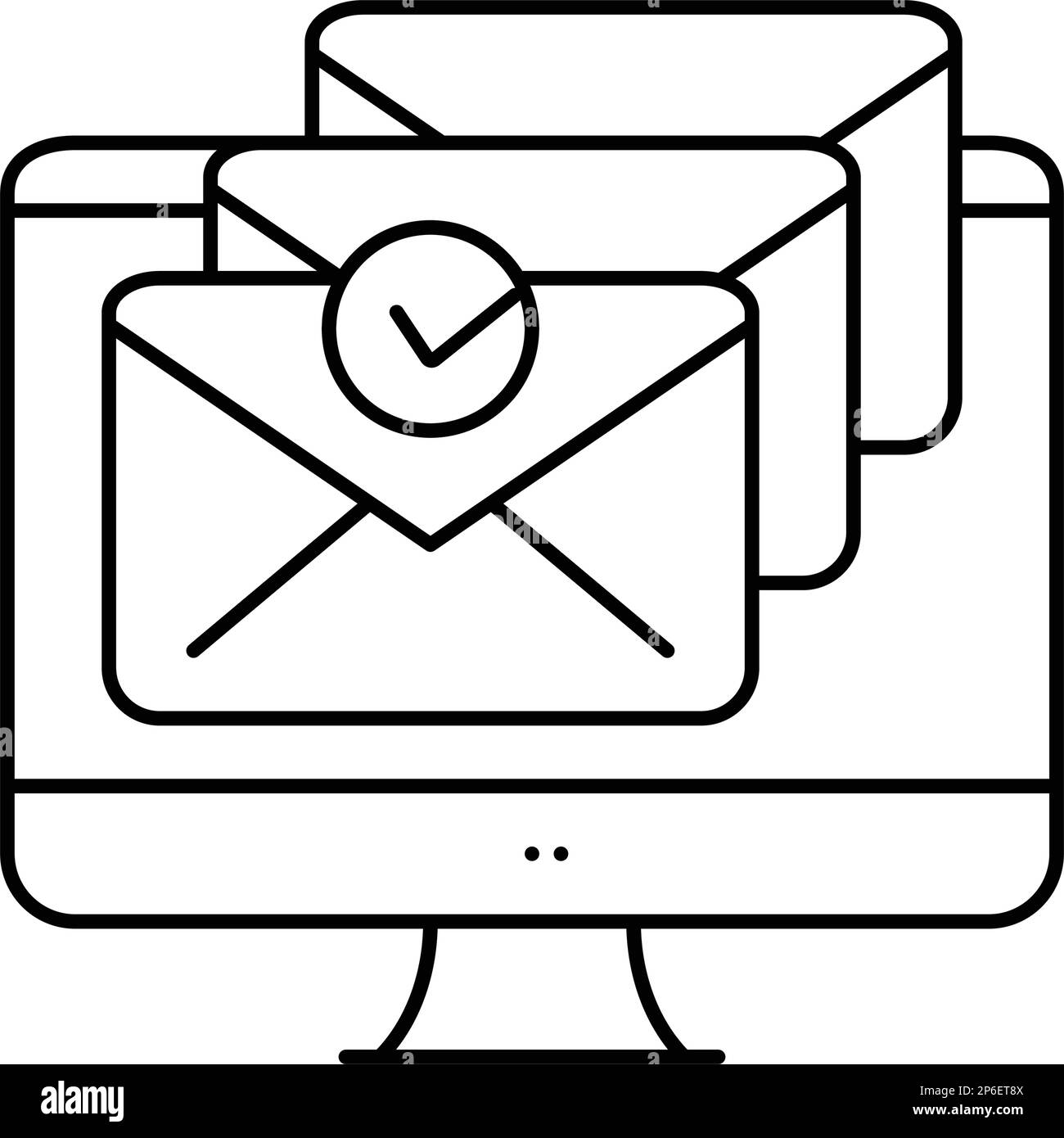 campaign follow up lead line icon vector illustration Stock Vector ...