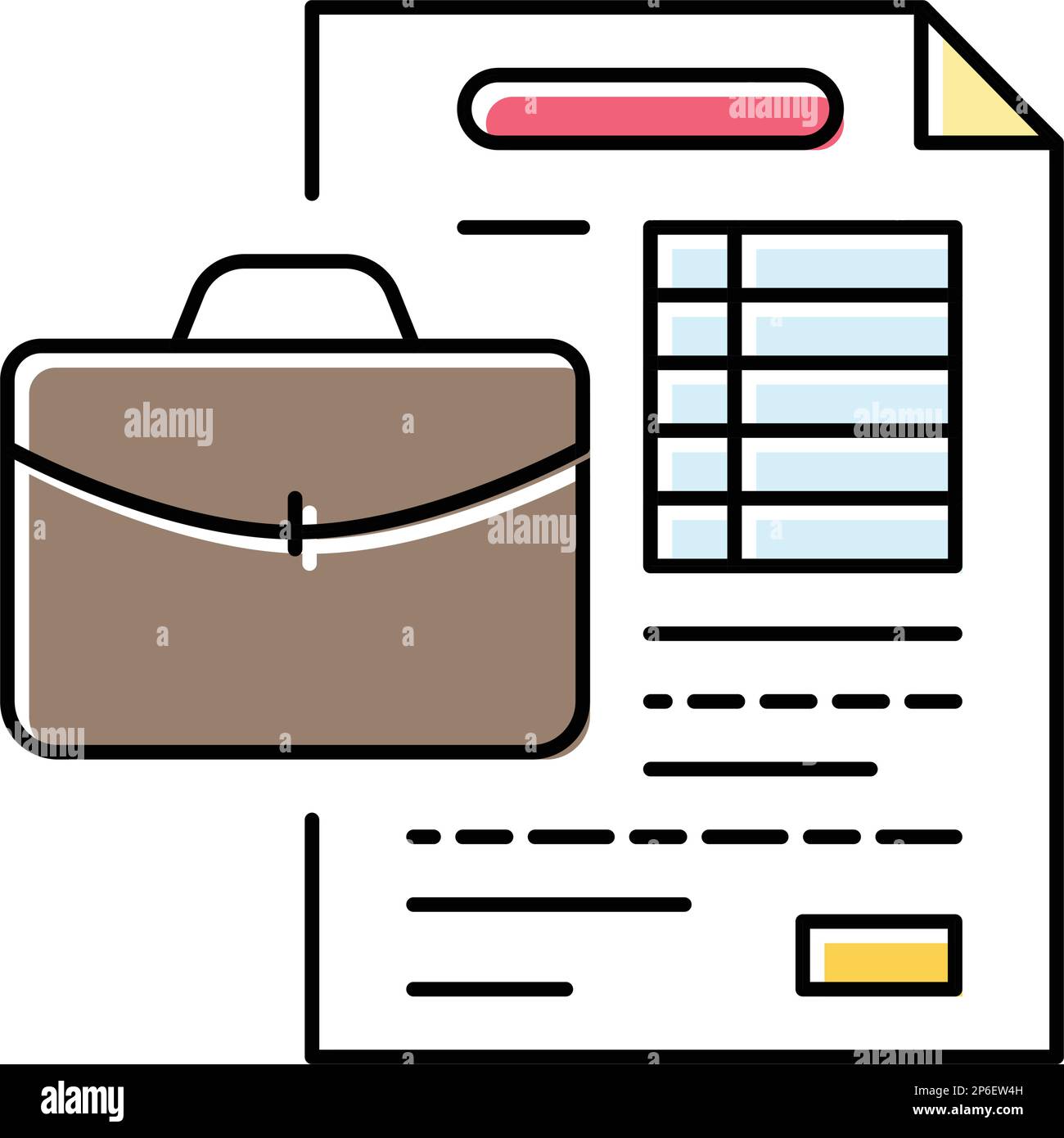 work document file color icon vector illustration Stock Vector Image ...