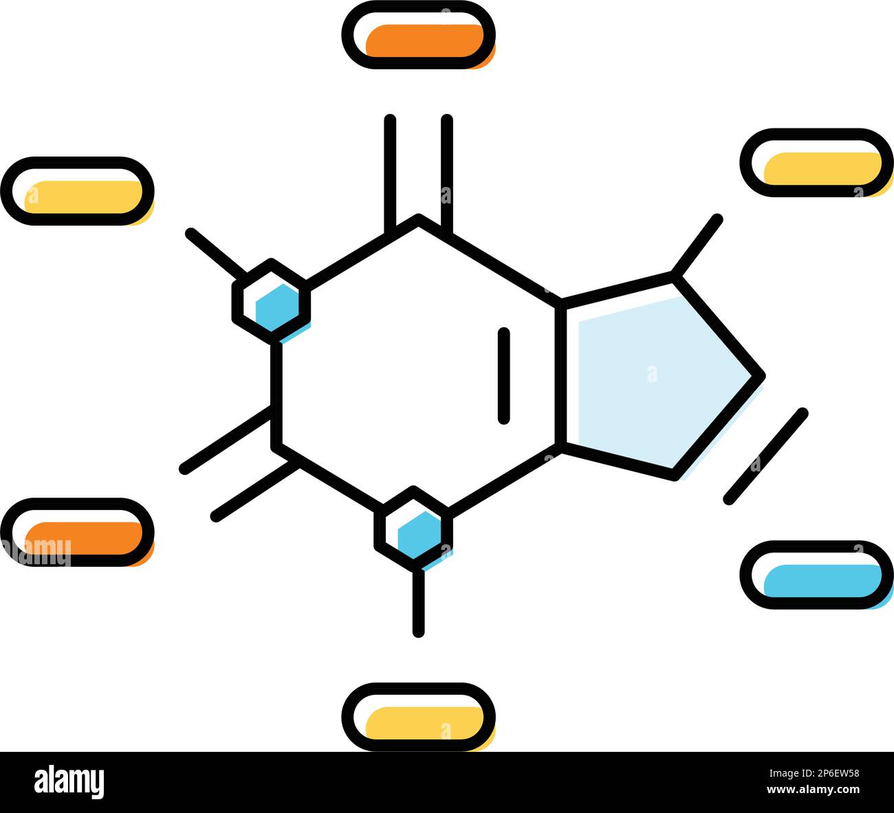 chemistry molecular structure color icon vector illustration Stock ...
