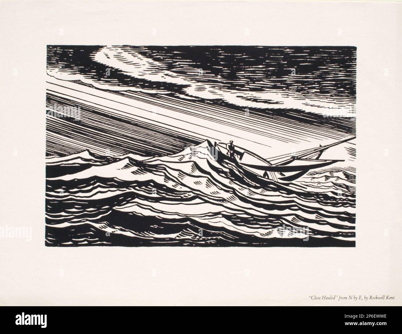 Rockwell Kent, Close Hauled, 1930, electrotype on paper Stock Photo - Alamy