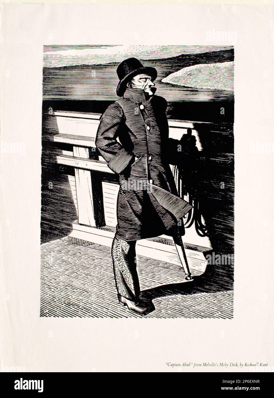 Rockwell Kent, Captain Ahab, 1930, electrotype on paper Stock Photo - Alamy