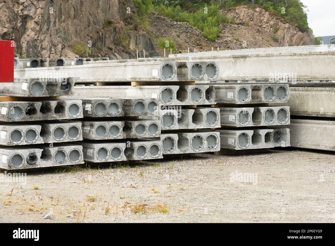 Stacks of concrete building elements Stock Photo - Alamy