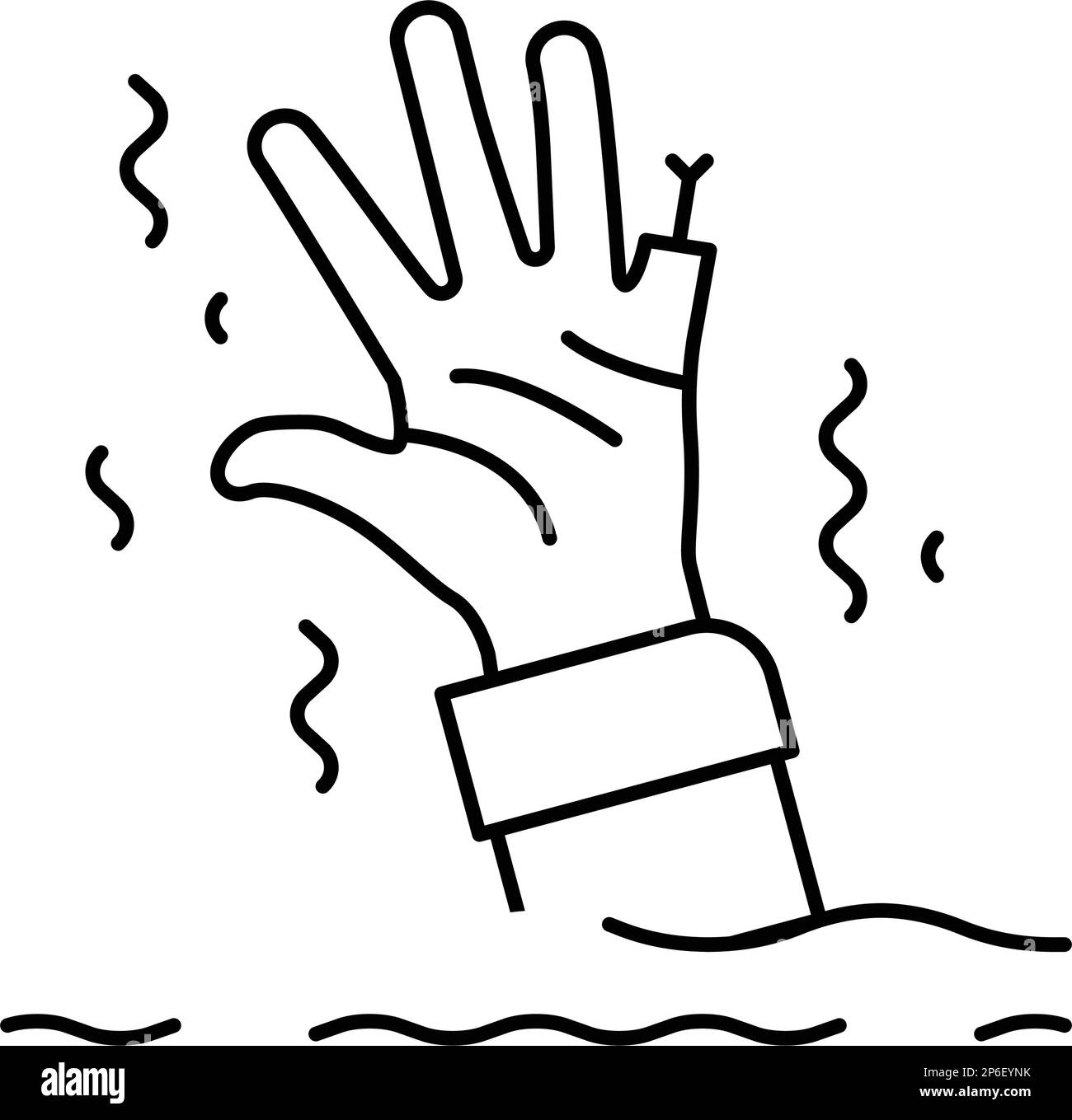 hand monster zombie line icon vector illustration Stock Vector Image ...