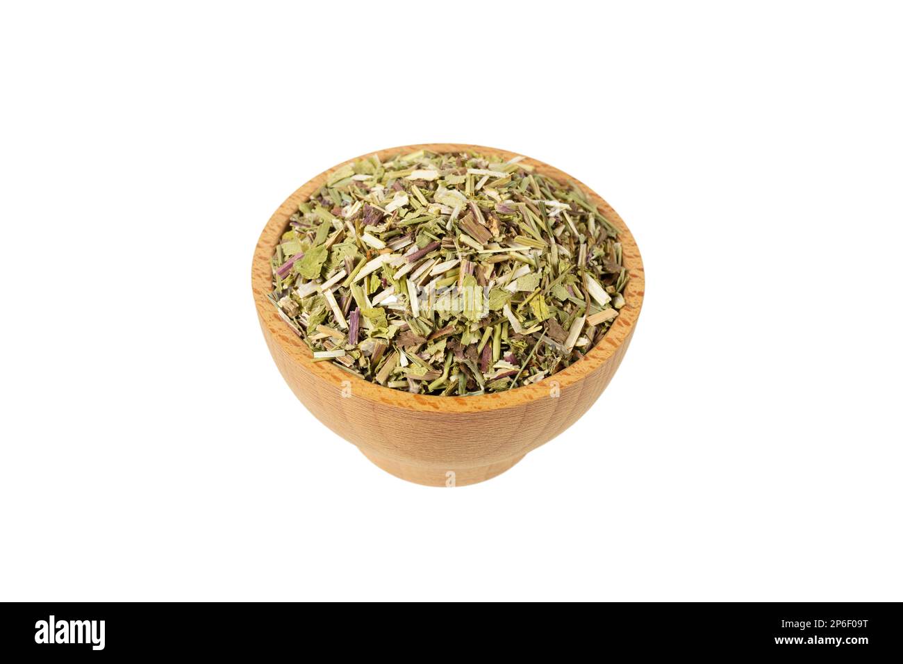 Catnip herb in latin - Nepeta cataria in wooden bowl isolated on white ...