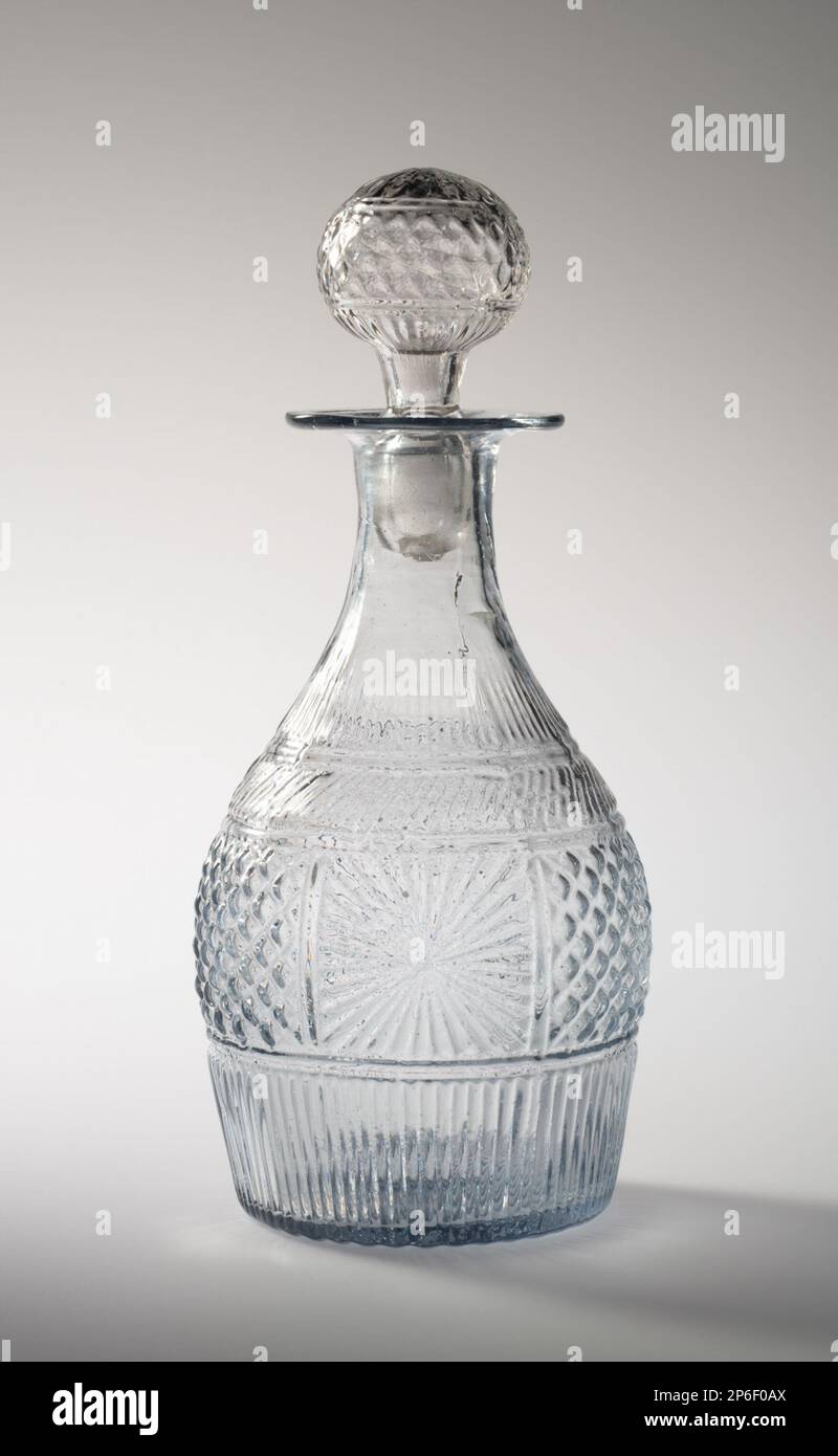 Maker Unknown, Decanter and Stopper, c. 1820–40, colorless lead glass ...