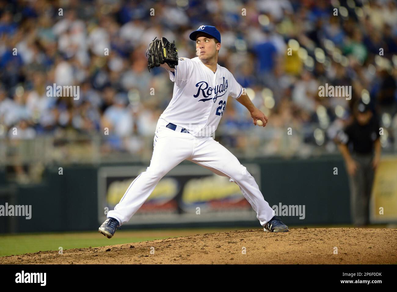 Kansas City Royals starter Danny Duffy throws a pitch against the New ...