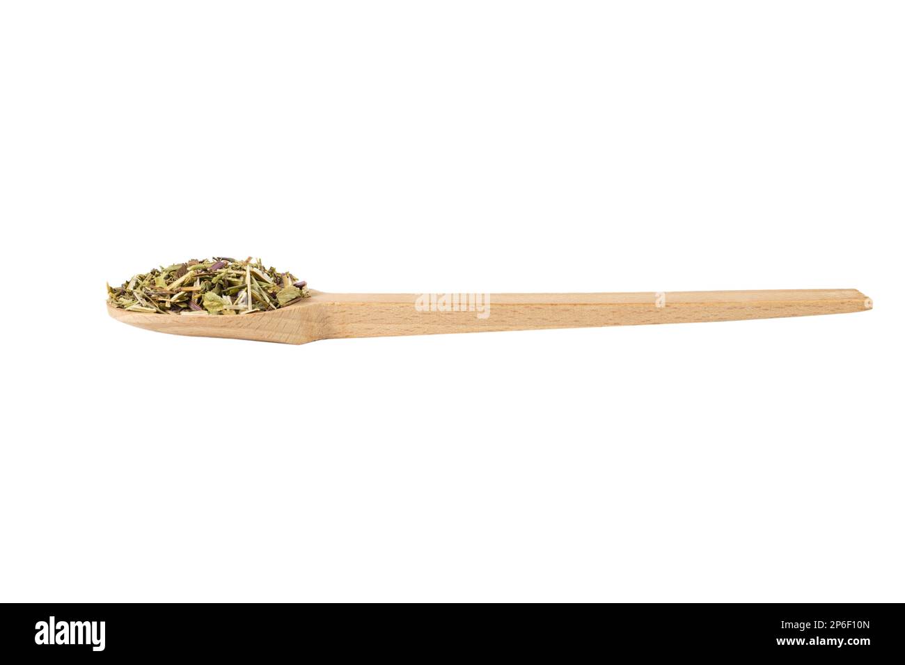Catnip herb in latin - Nepeta cataria on wooden spoon isolated on white ...