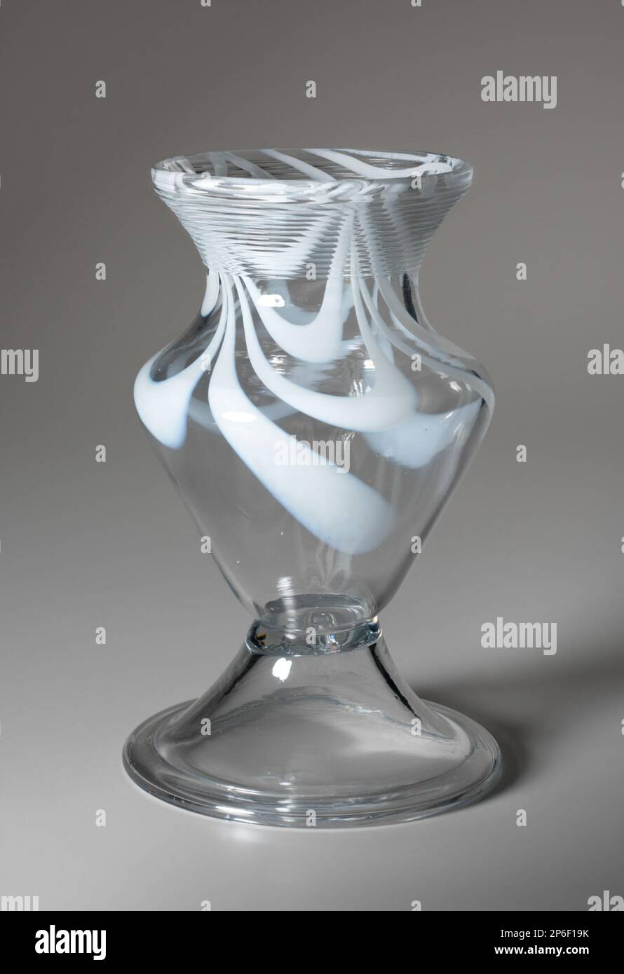 Maker Unknown, Vase, c. 1850–1880, colorless and opaque white glass ...
