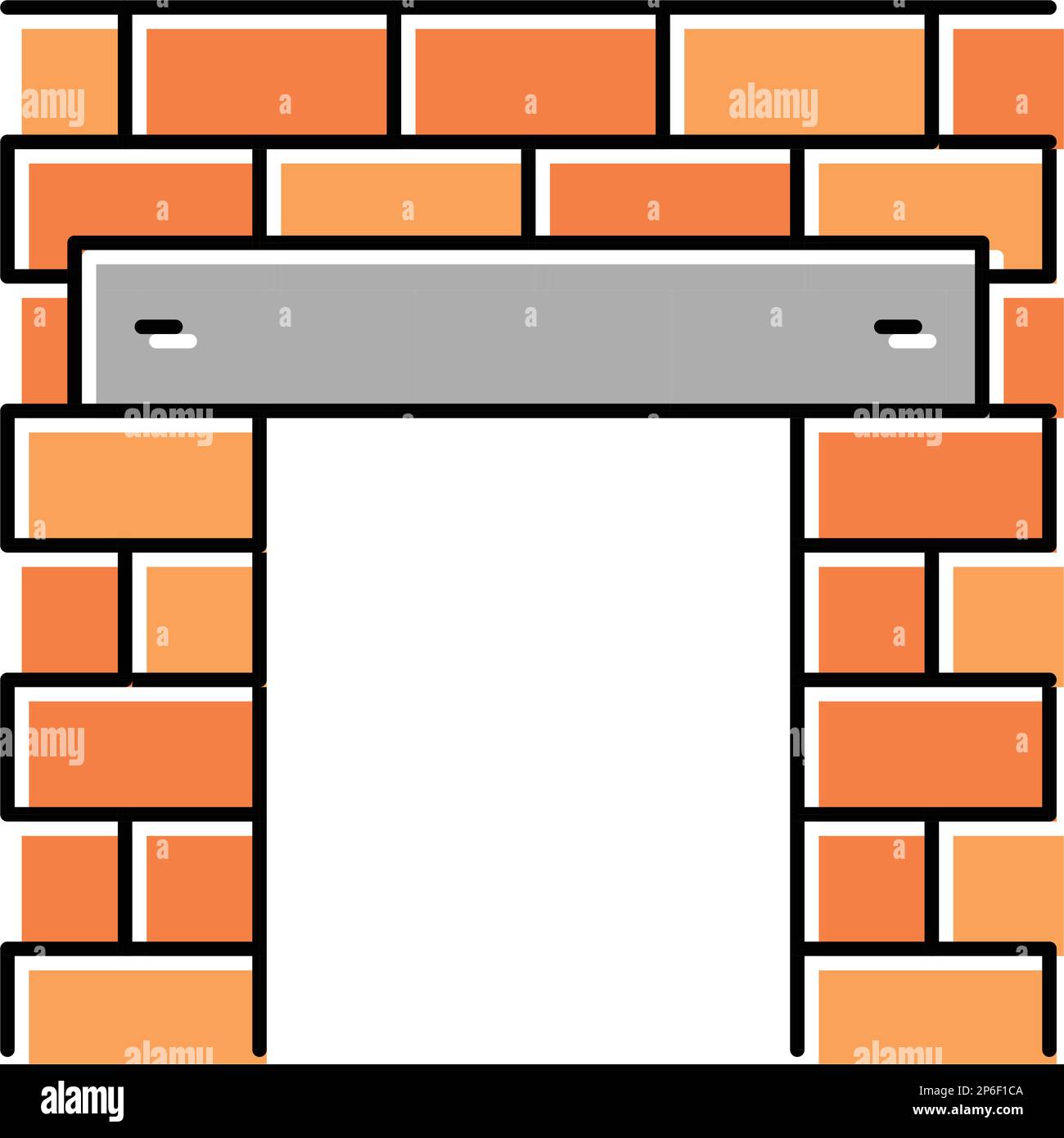 lintel building structure color icon vector illustration Stock Vector ...