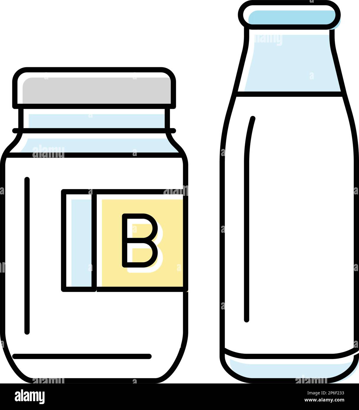 buttermilk product dairy color icon vector illustration Stock Vector ...