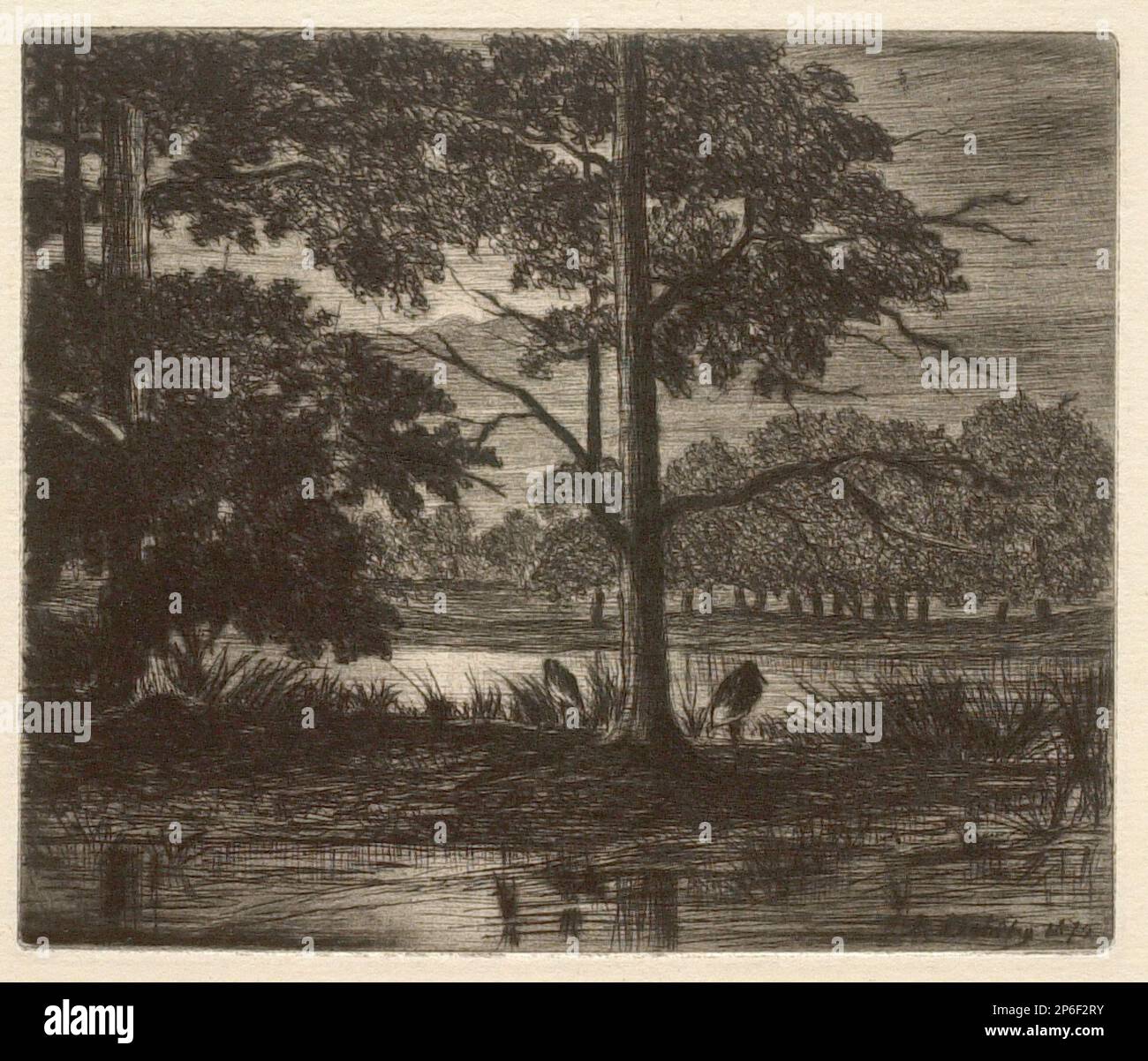 Auguste Delâtre, Douze Eaux-Fortes et Pointes Seches, IX: River ...