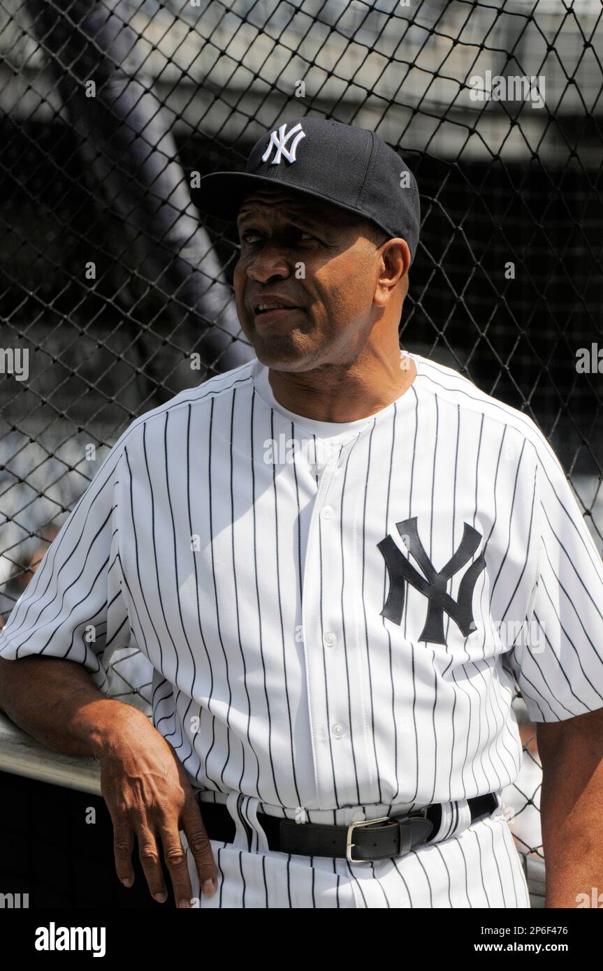 Former New York Yankees outfielder Oscar Gamble during Old Timers Day ...