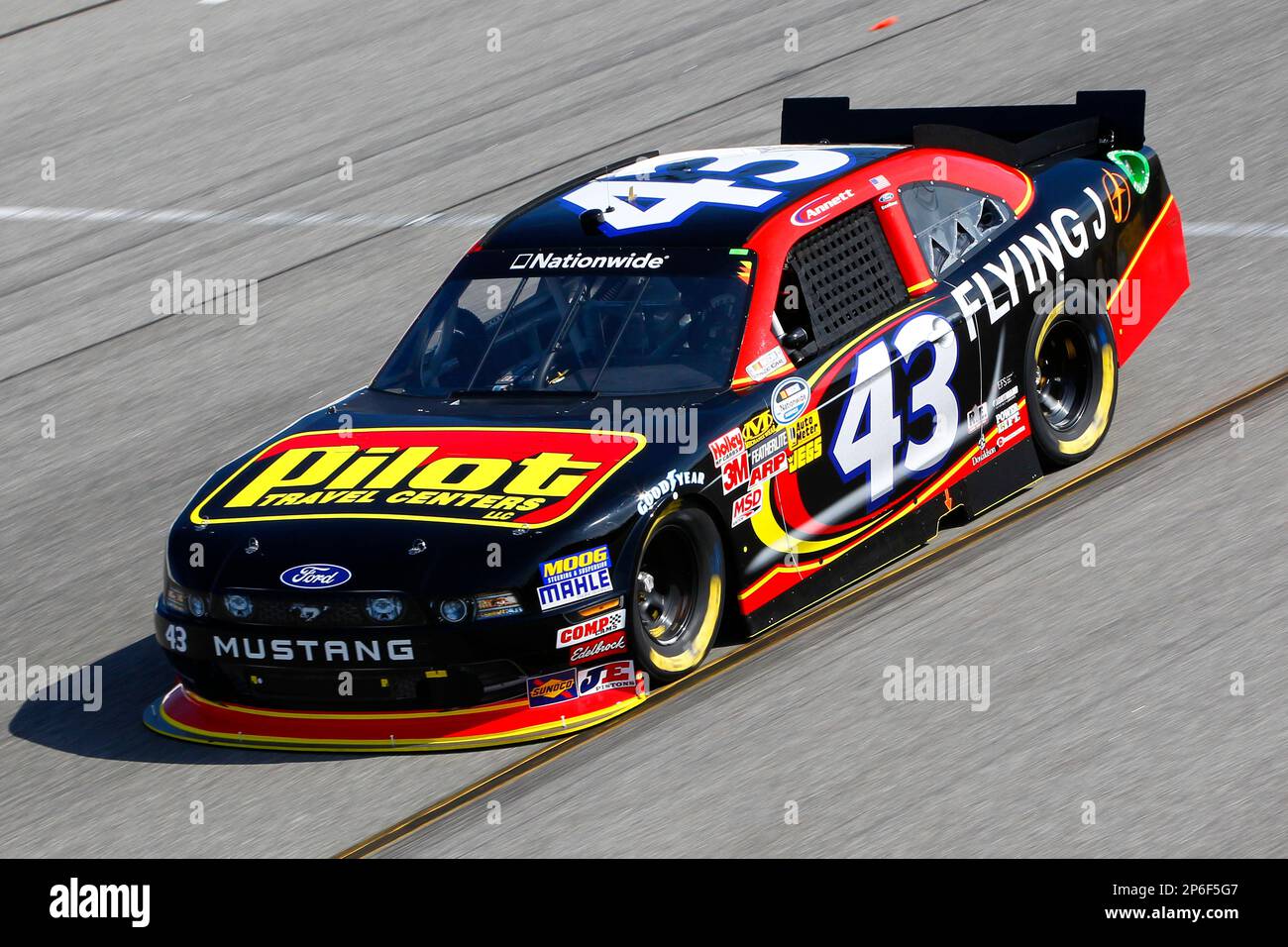 Michael Annett (43) during practice for Friday's NASCAR Nationwide ...