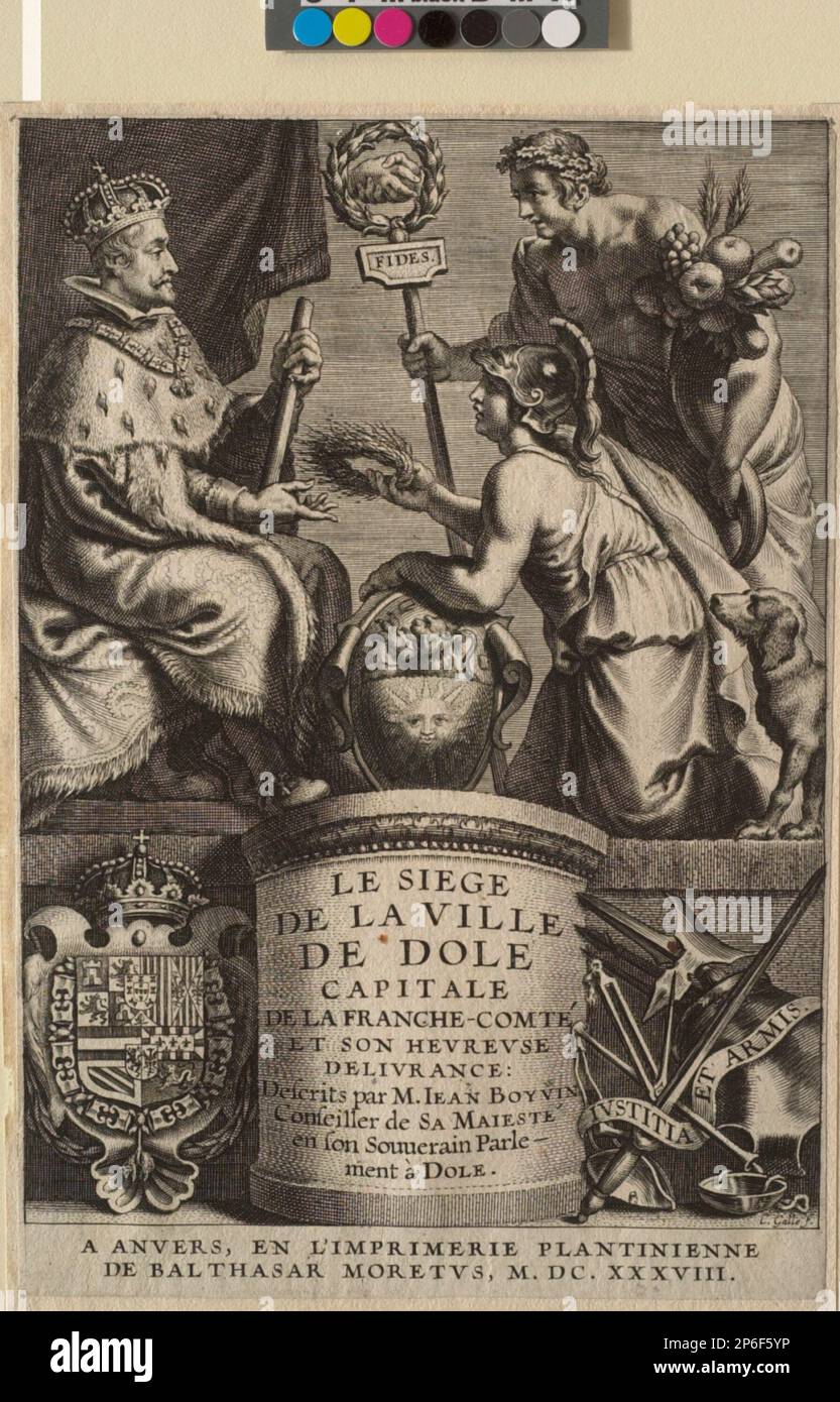 Cornelis Galle I, Frontispiece for Jean Boyvin, Siege de la Ville de ...