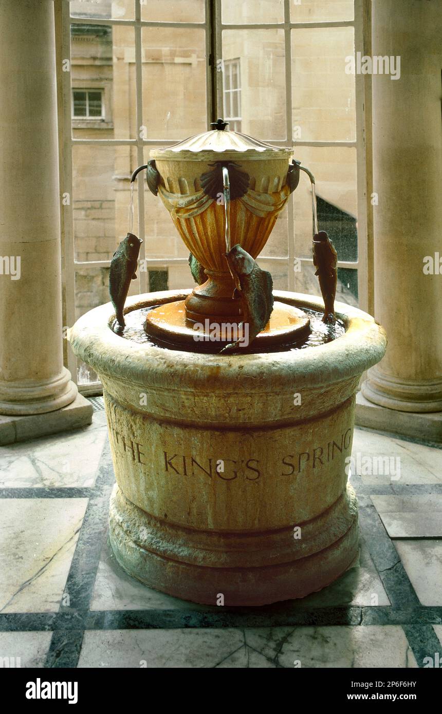 The King's Spring, Grand Pump Room, Roman Baths at Bath, England Stock ...