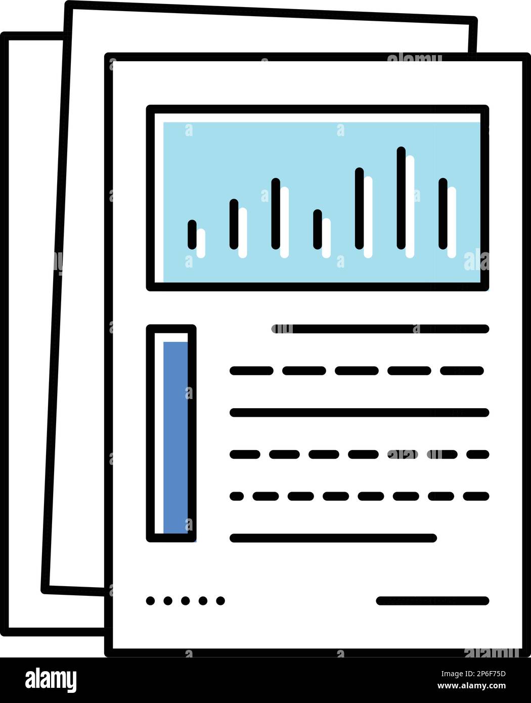 report paper document color icon vector illustration Stock Vector Image ...