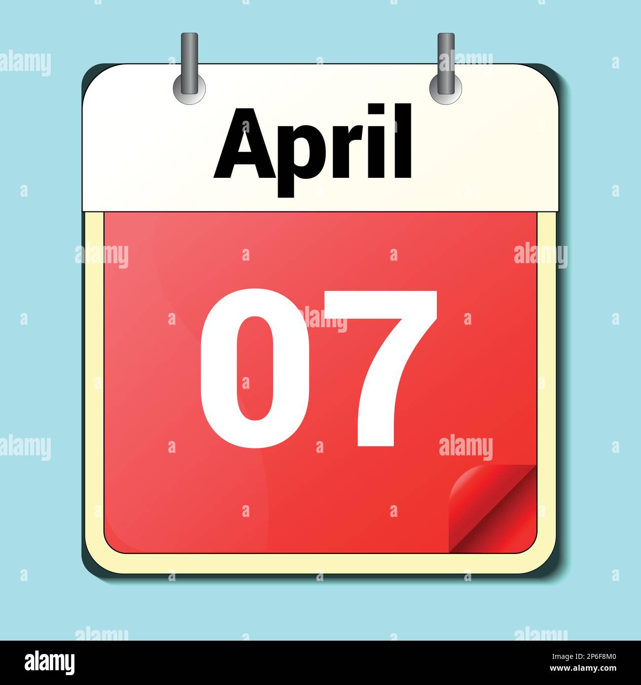 day on the calendar, vector image format, April 07 Stock Vector Image ...